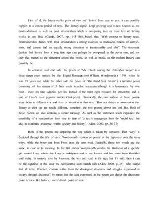 comparative poem study | PDF