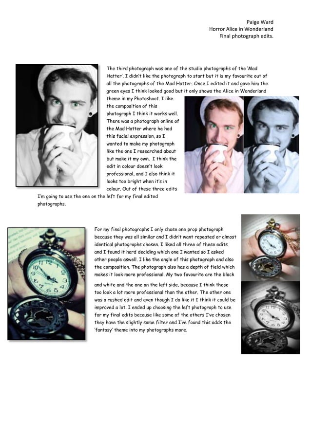 Final photograph analysis | DOCX | Photography | Arts and Crafts