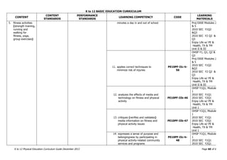 Curriculum Final physical education | PDF