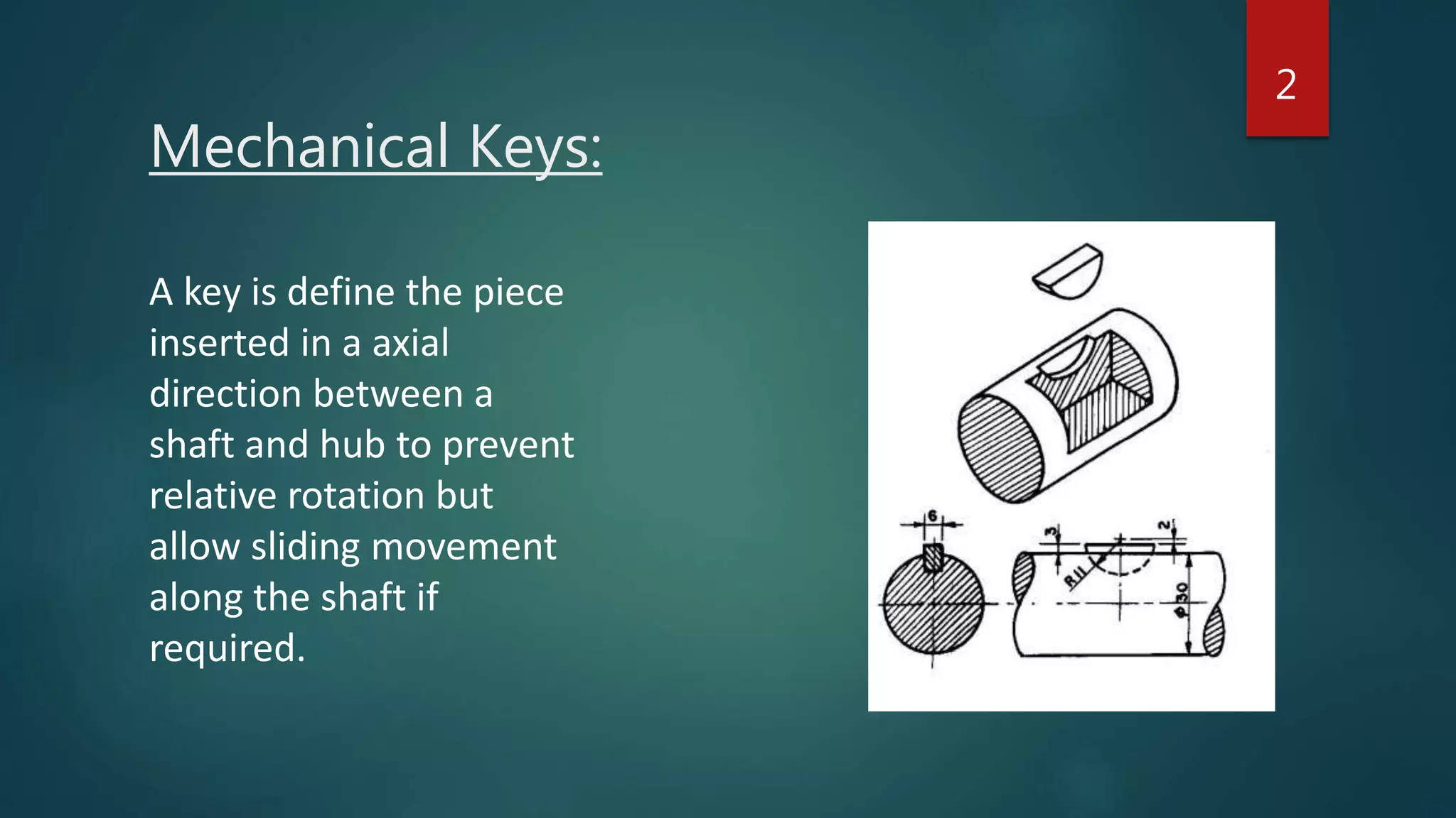 Types Of Mechanical Keys And their Drawing Symbols | PPTX