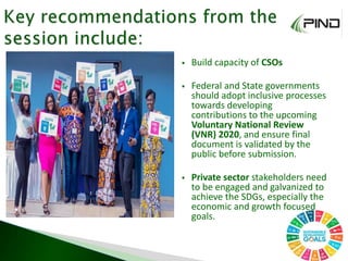 Status of the Sustainable Development Goals (SDGs) in the Niger Delta | PPTX
