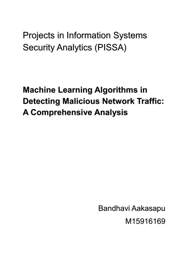 Machine Learning Algorithms in Cyber Security | PDF | Computer Networking | Computing