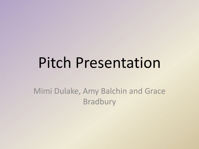 Final pitch presentation | PPTX