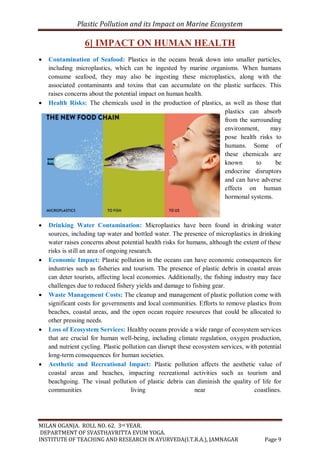 Plastic pollution and it's impact on marine ecosystems | PDF