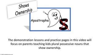 How parents can teach kids to use #apostrophes to make possessive # ...