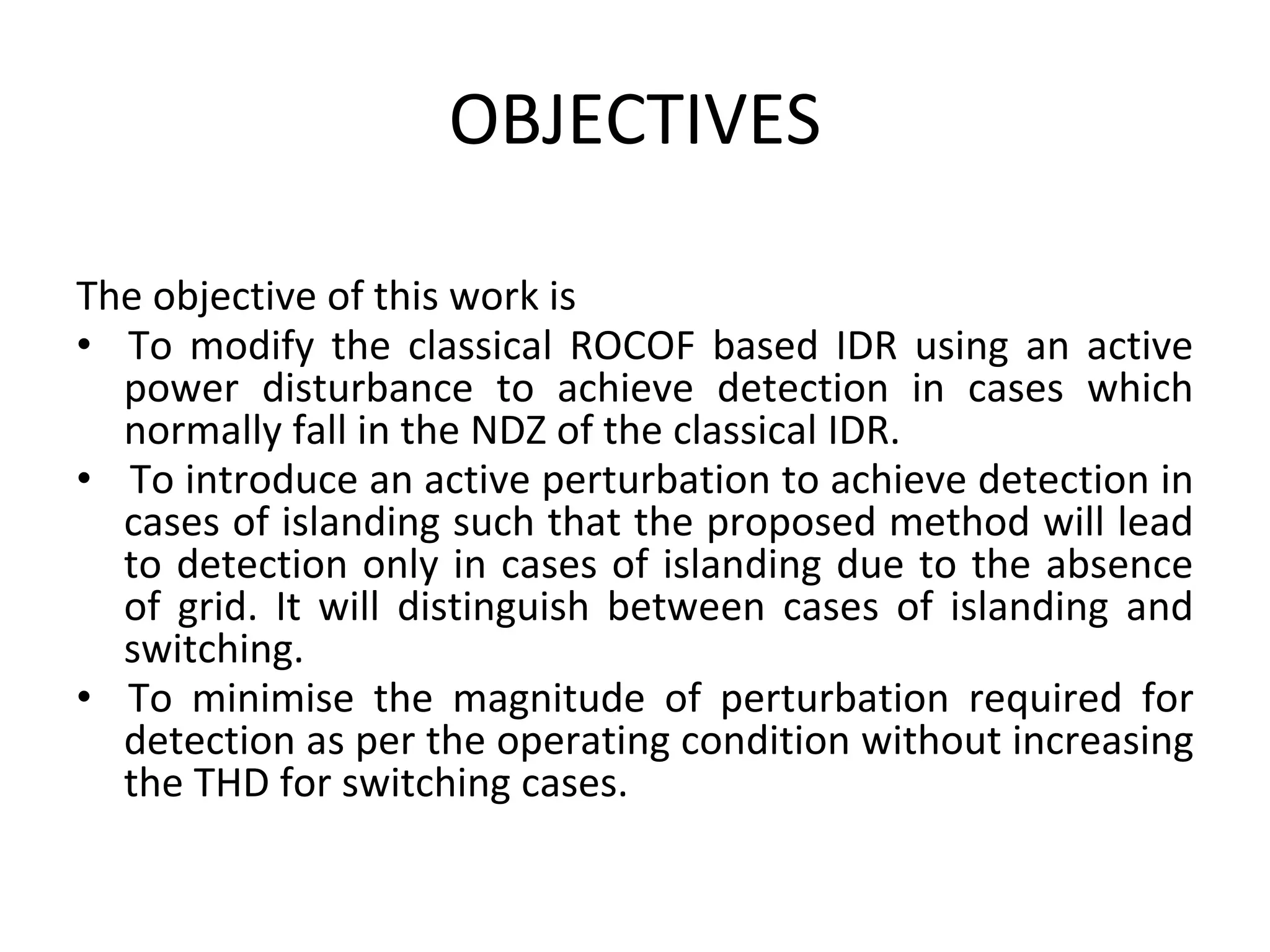 Final Pm Revised Presentation Of Islanding Detection Of Grid Connected