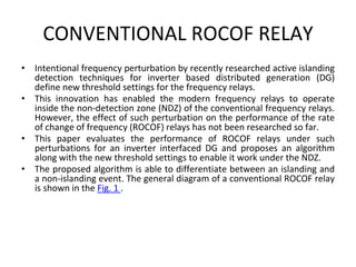 final PM Revised Presentation of islanding detection of grid connected ...