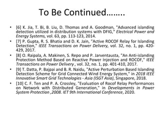 final PM Revised Presentation of islanding detection of grid connected ...