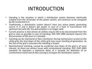 final PM Revised Presentation of islanding detection of grid connected ...