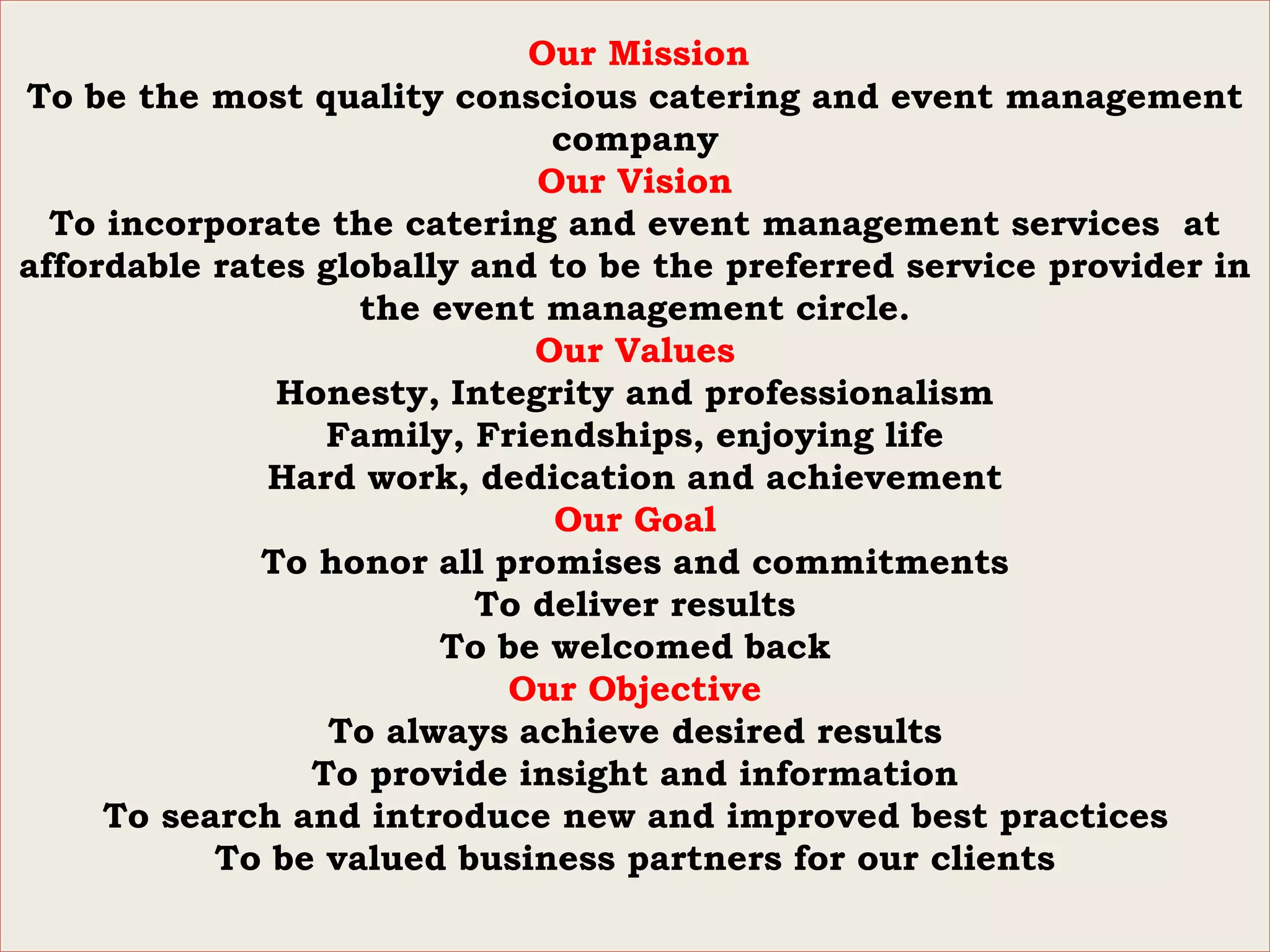 Catering and event management | PPTX