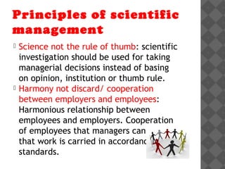 principle of management(pom) slide of Scientific Management Theory ...