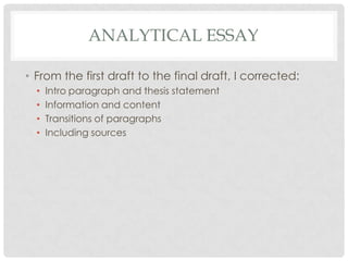 Final portfolio english 101 | PPT
