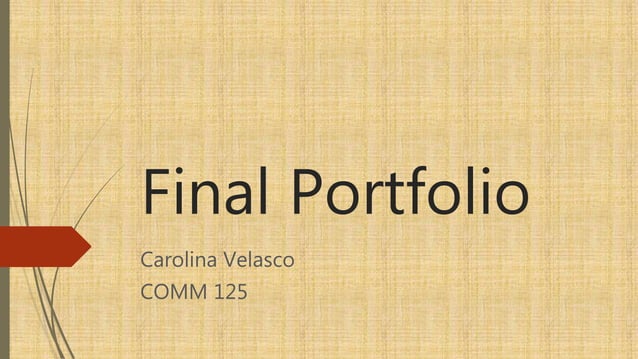 Final portfolio | PPTX