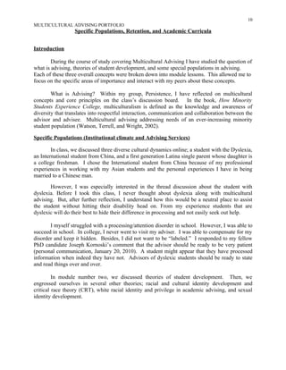 Final Portfolio and Self Evaluation, Denise Clarke-Hang | PDF