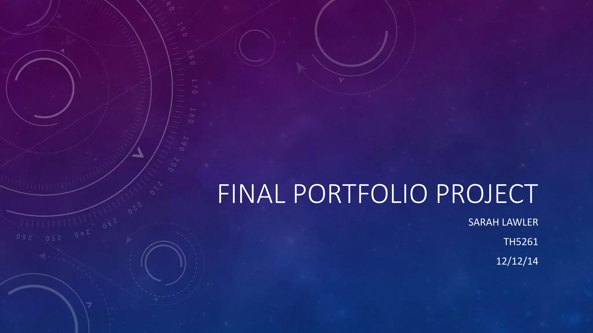 Final portfolio project sarah lawler | PPTX