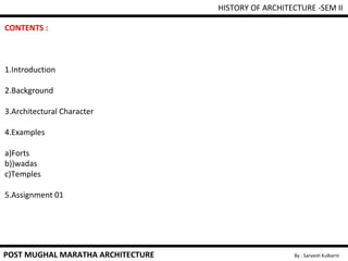 Post mughal maratha architecture | PPT