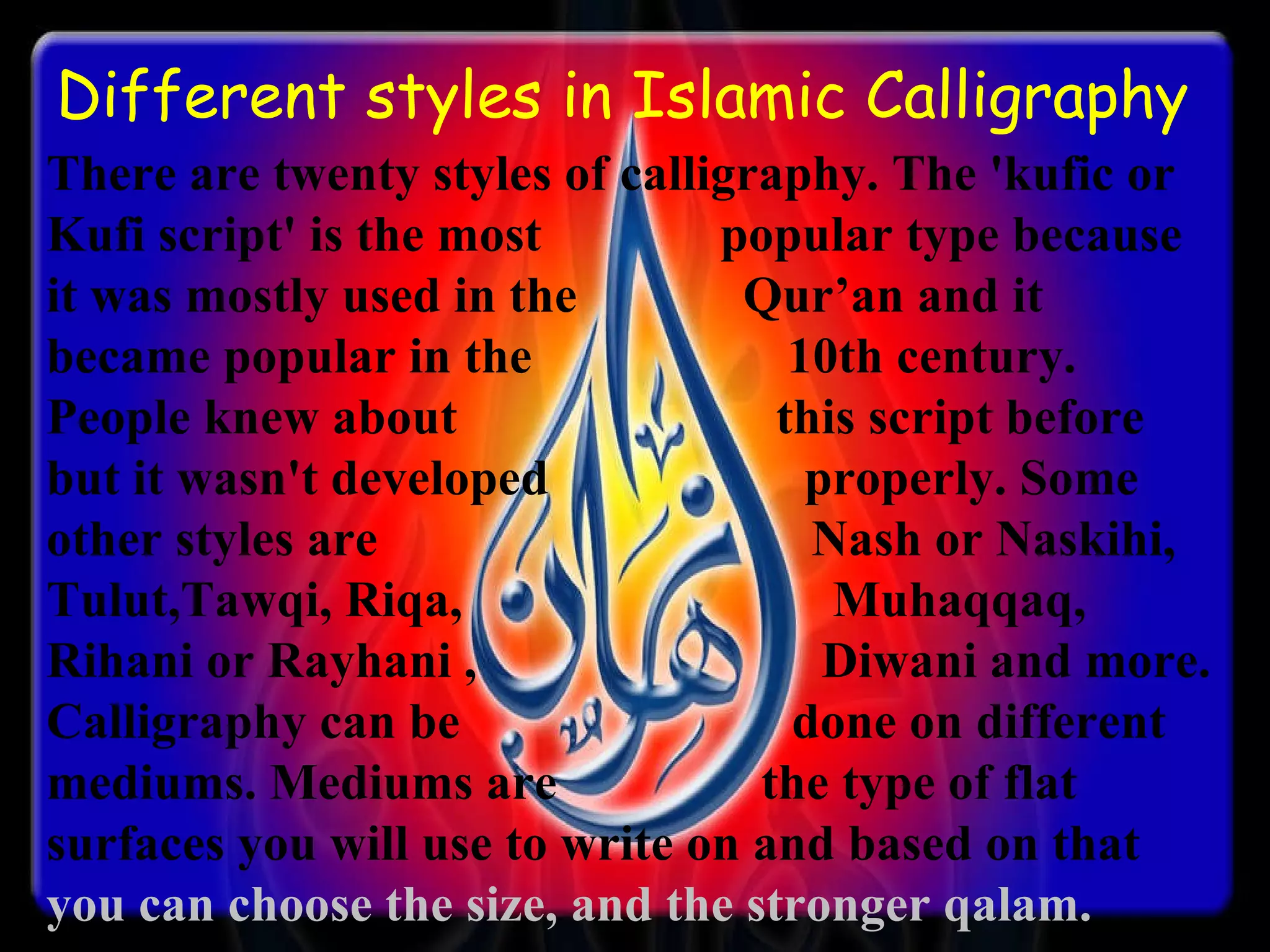 Islamic Calligraphy | PPT