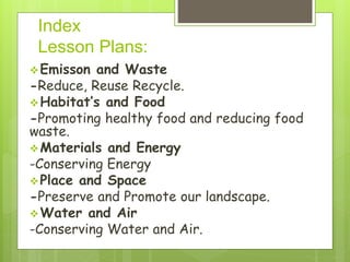 Educational For Sustainable Development Lesson Plan Booklet | PPTX