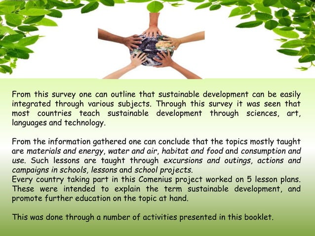 Educational For Sustainable Development Lesson Plan Booklet | PPTX ...
