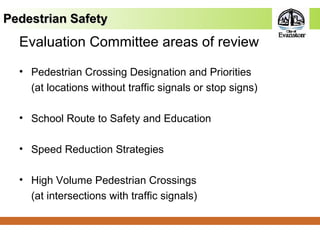 Final power point pedestrian safety presentation se rl | PPT