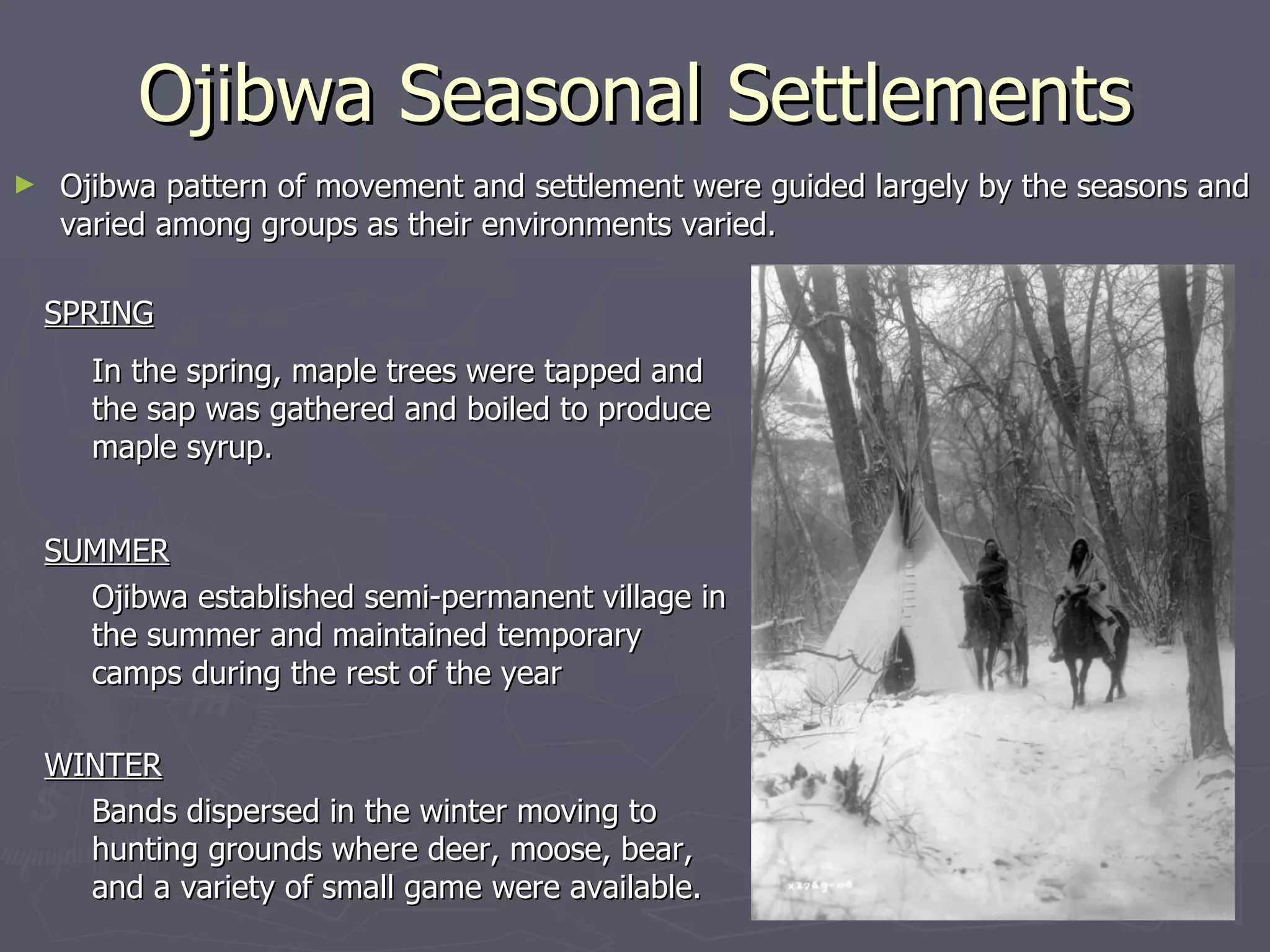 Final Power Point Presentation Chapter 10 Ojibwa | PPT