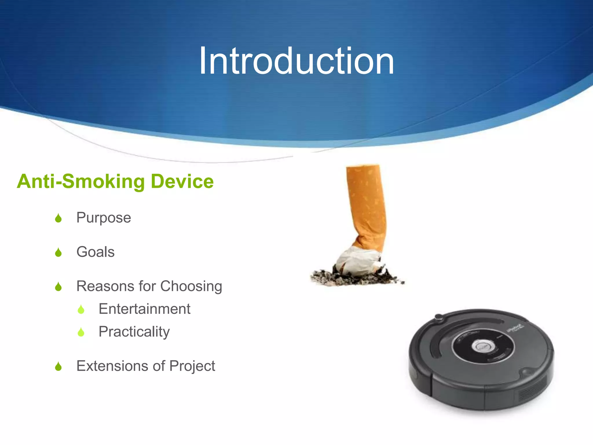 Anti-Smoking Robot Presentation | PPTX