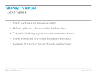 Sharing the Commons: Wealth, Power and Natural Resources | PPT