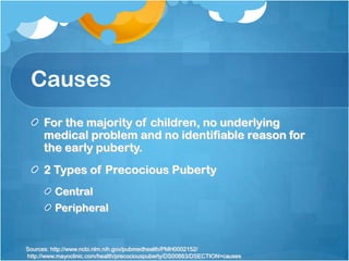 Precocious Puberty | PPTX