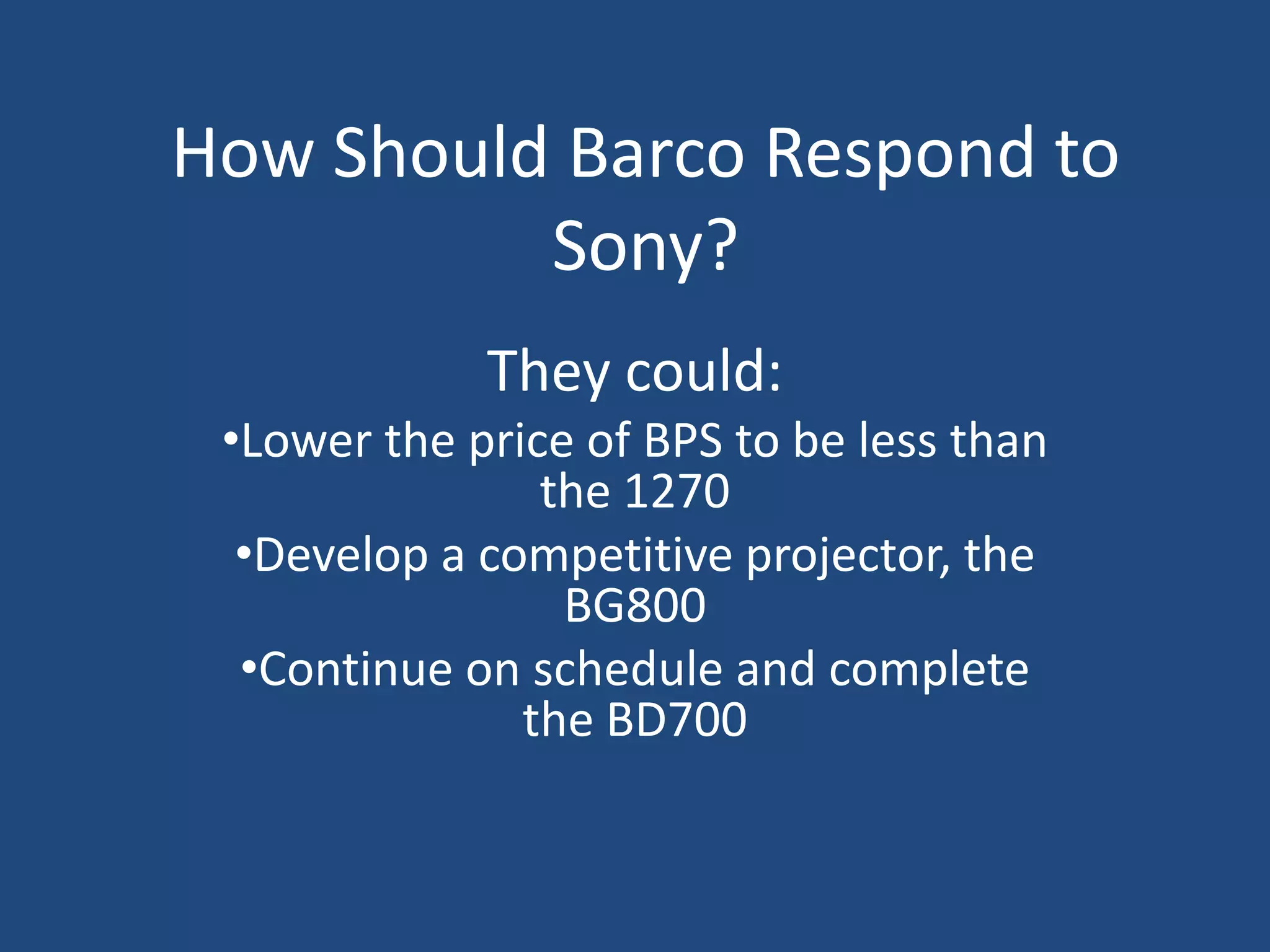 Barco Projection Systems Case Study | PPTX