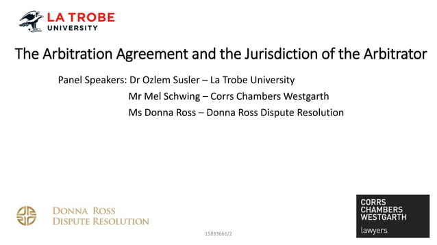 Arbitration panel discussion 18 May 2016 | PPT