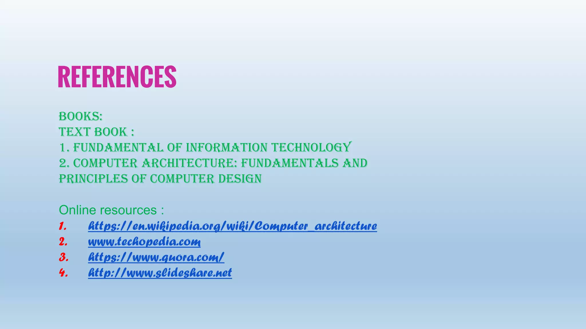 Computer architecture | PPTX