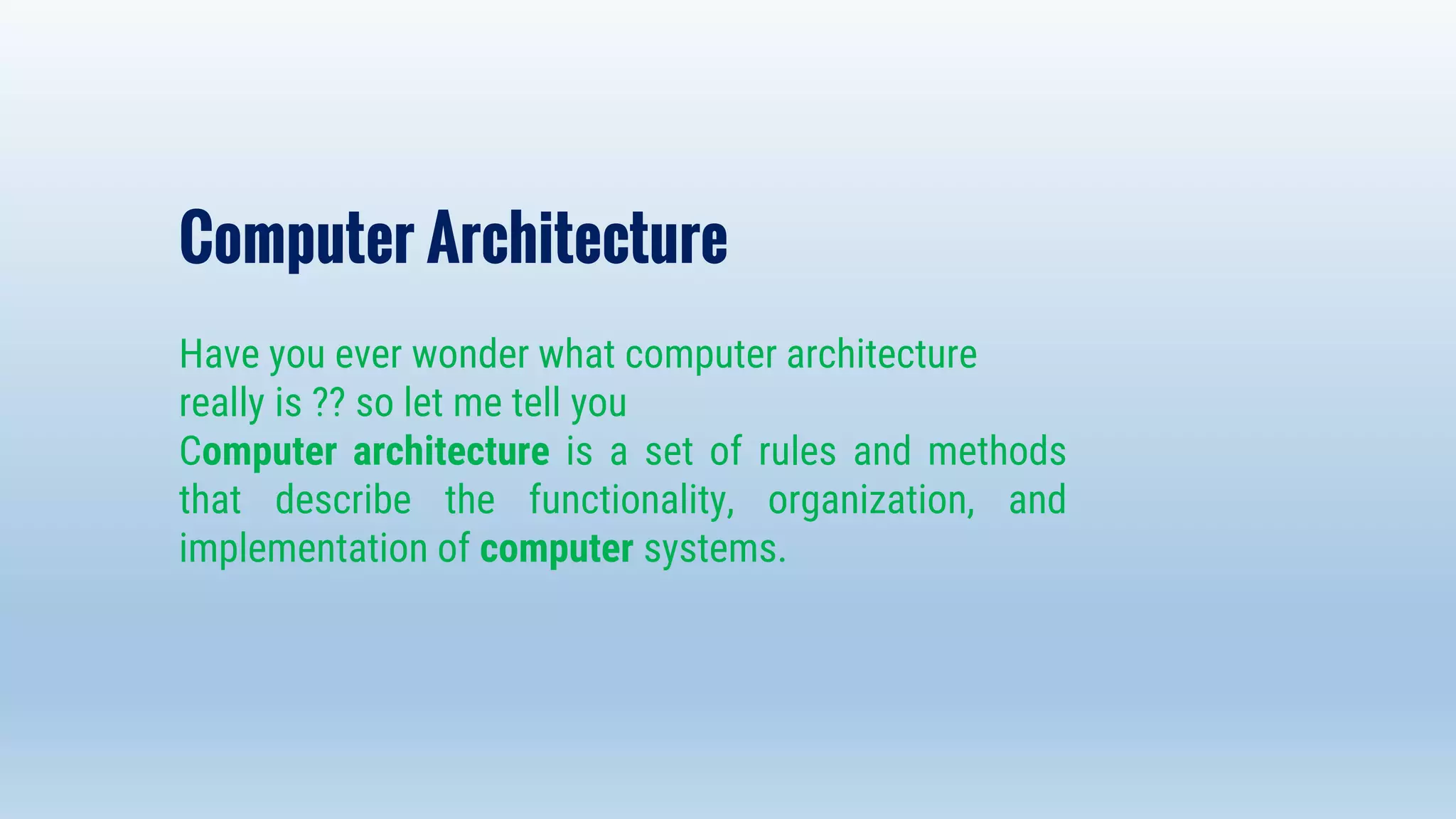 Computer architecture | PPTX