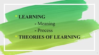 theories of learning | PPTX