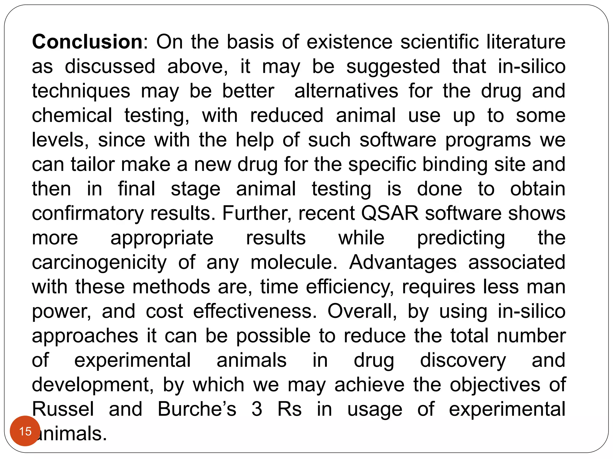 presentation on in silico studies | PPTX