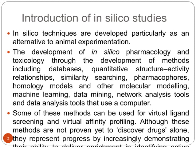 presentation on in silico studies | PPTX | Pharmaceutical Industry ...