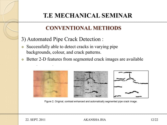 Crack detection in pipes | PPTX