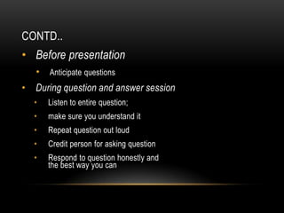 Oral Presentation and Handling Questions | PPTX