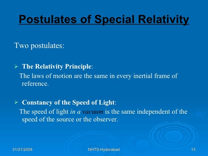special relativity