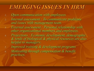 emerging trends and issues in HRM | PPT