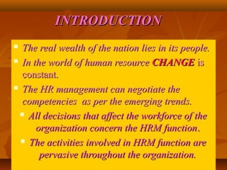 emerging trends and issues in HRM | PPT
