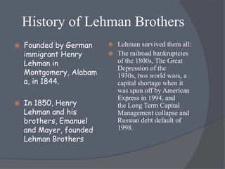 lehman brothers | PPT
