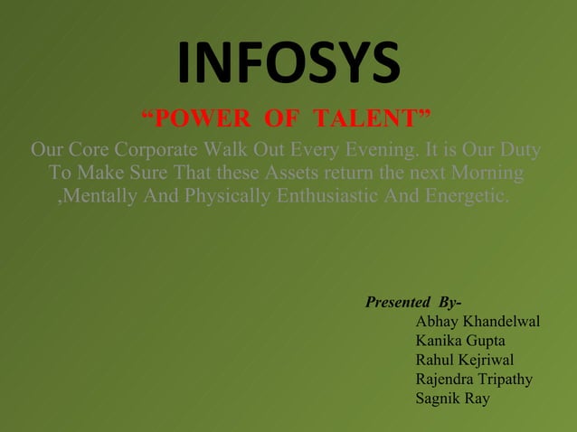 Financial statements analysis of Infosys annual report 2007-08 | PPT ...