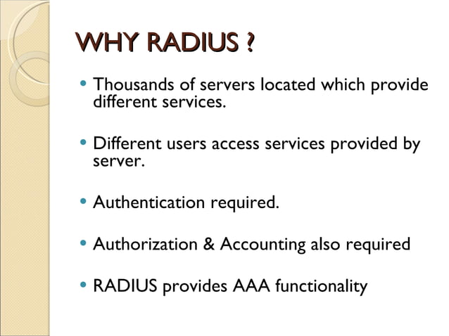 RADIUS | PPT