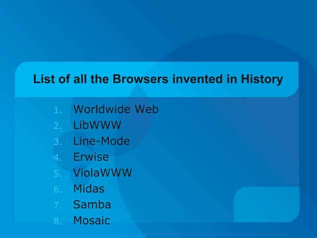 Research on Web Browsers ppt | PPT