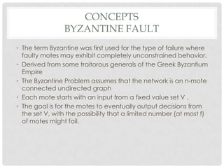 Implementation Of Byzantine Fault Tolerant Algorithm on WSN | PPTX