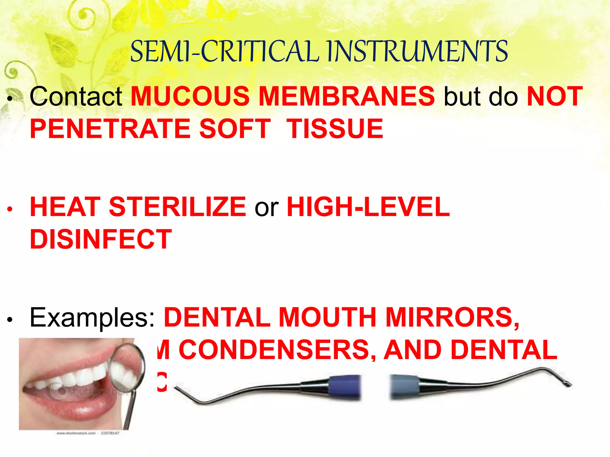 STERILIZATION AND DISINFECTION IN A DENTAL CLINIC ppt | PPTX