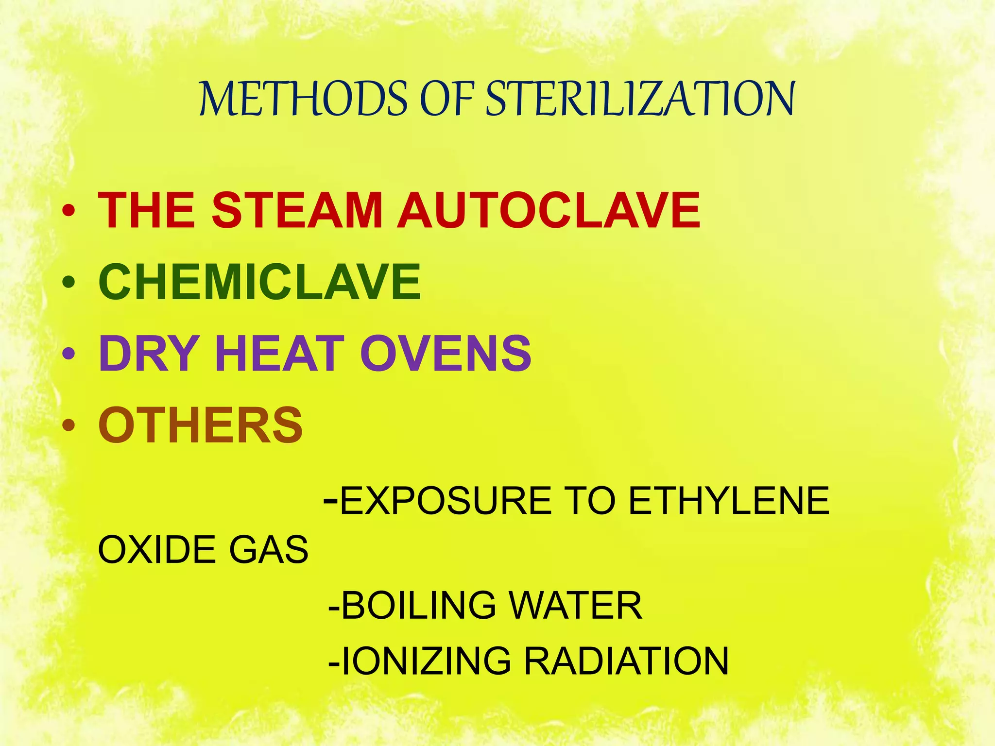 STERILIZATION AND DISINFECTION IN A DENTAL CLINIC ppt | PPTX