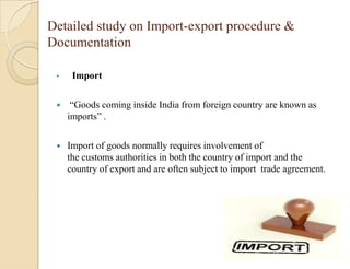 Research of industries under the import-export | PPTX
