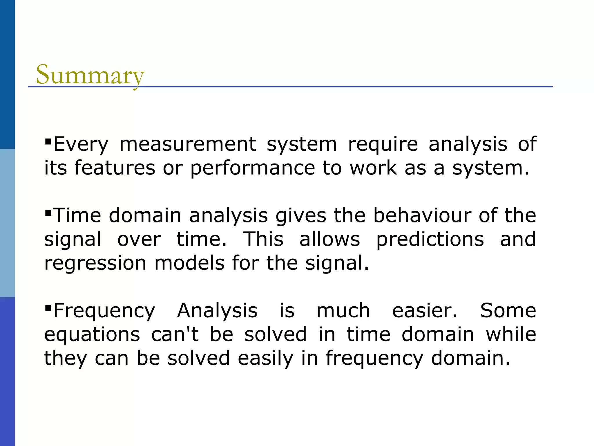 ppt on Time Domain and Frequency Domain Analysis | PPT
