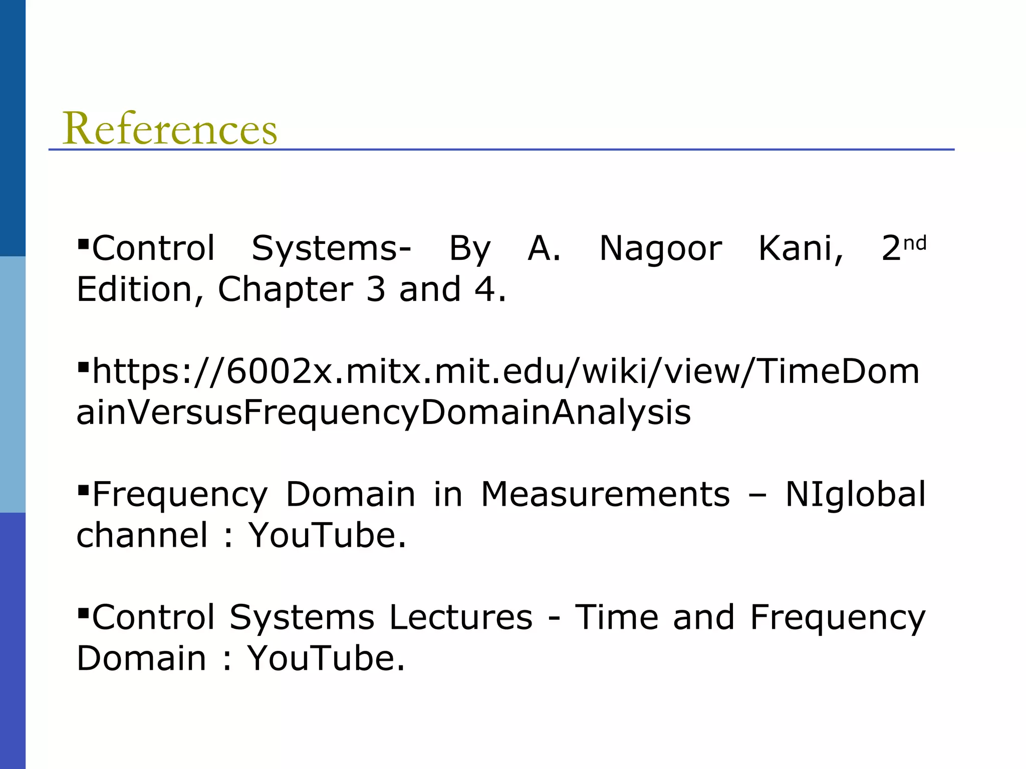 ppt on Time Domain and Frequency Domain Analysis | PPT